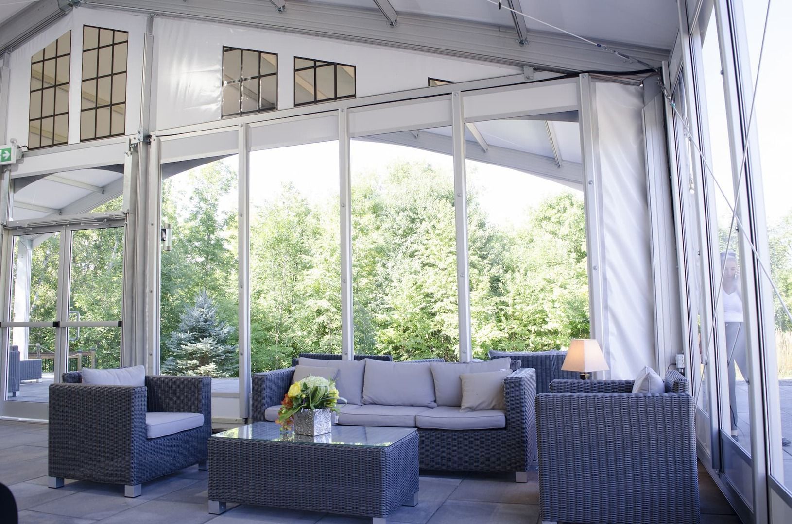 Glass wall event tent | Grandchamp Structure Design